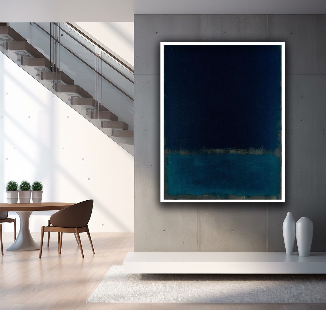 Mark Rothko Blue Canvas Wall Art, Mark Rothko Production, Modern Wall ...