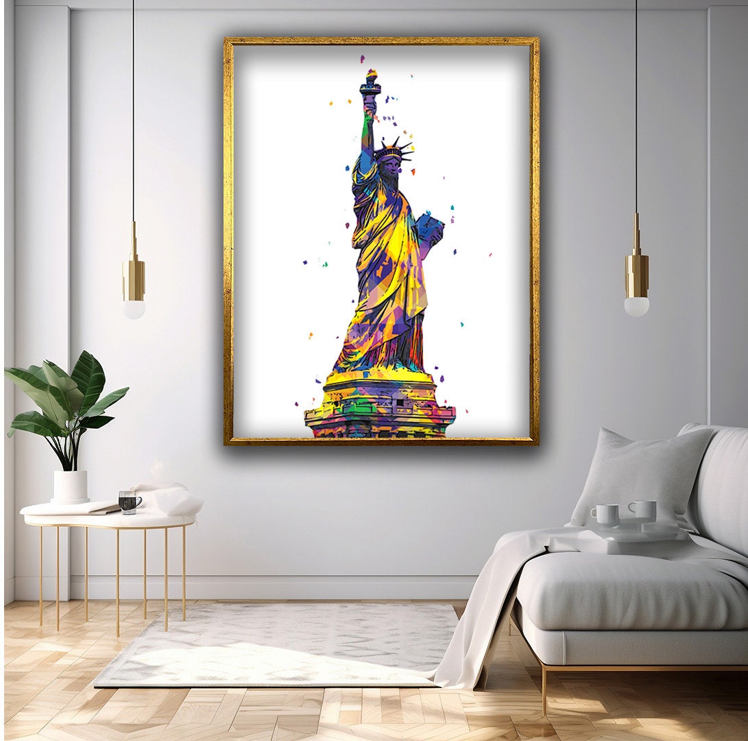 Statue of Liberty Canvas Room Decor, American Statue of Liberty Canvas ...