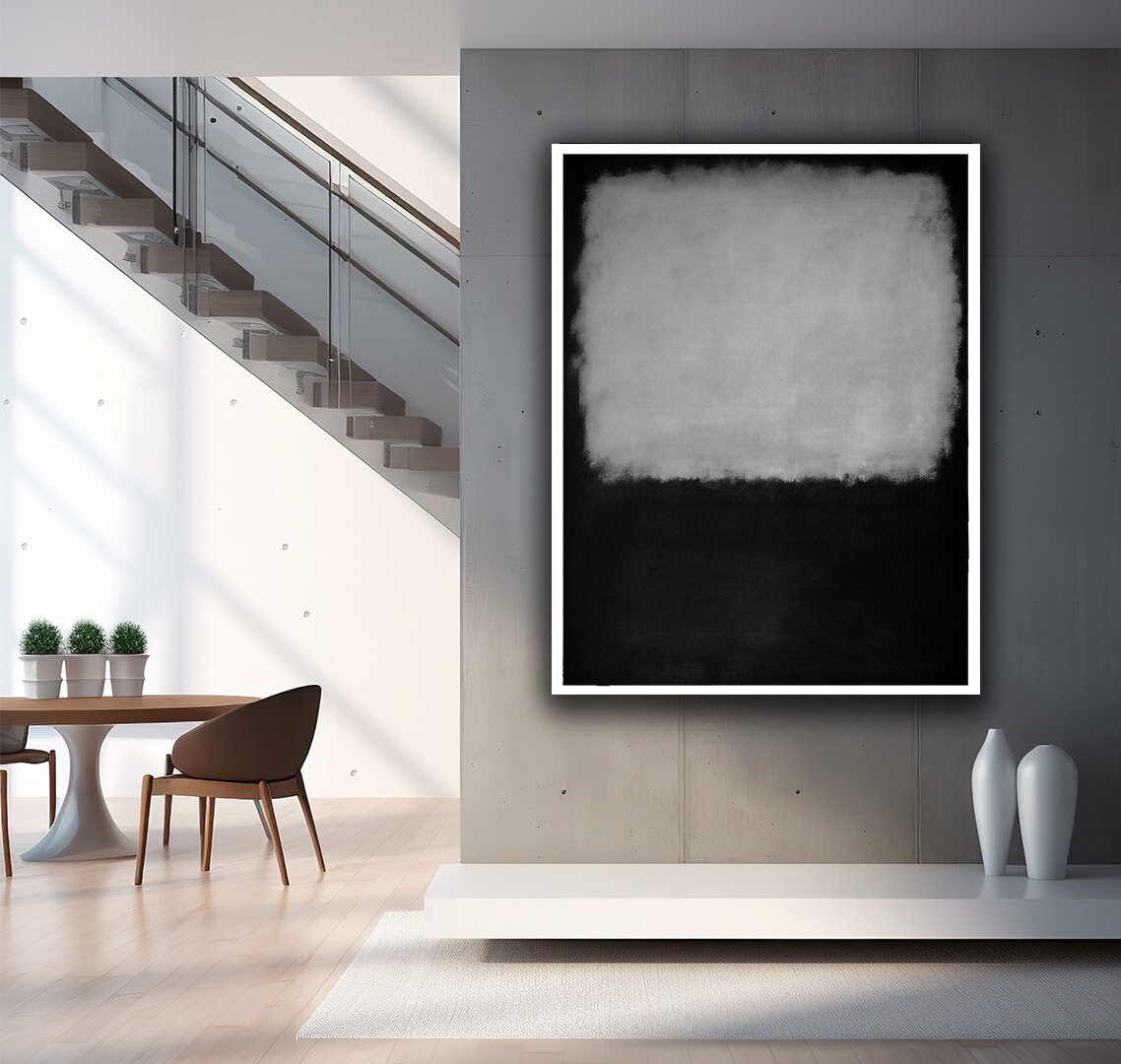 Mark Rothko Blalck Grey Canvas Wall Art, Mark Rothko Production, Modern ...