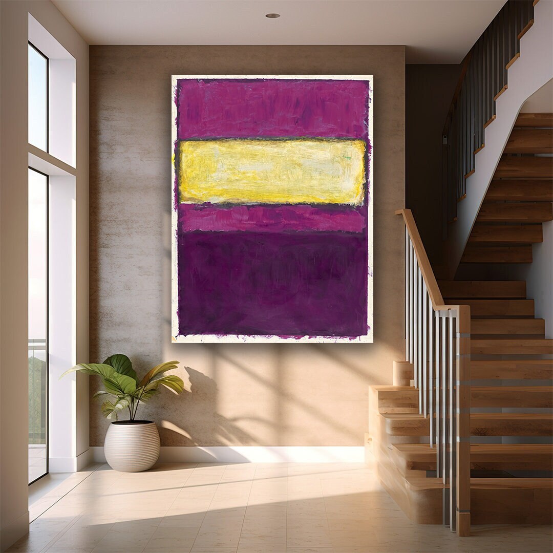 Mark Rothko Yellow Purple Canvas Wall Art, Mark Rothko Production ...