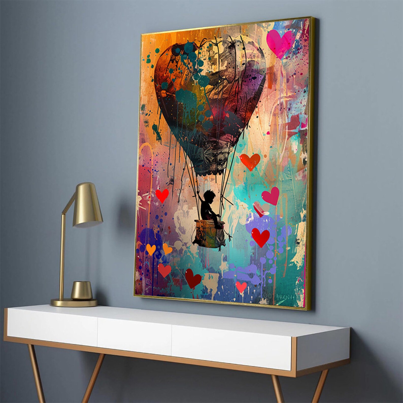 Banksy Child Wall Art, Banksy Art, Wall Art Canvas Design, Banksy ...