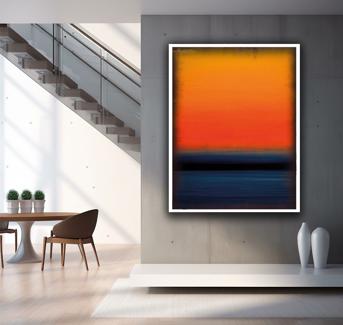 Mark Rothko Orange Blue Canvas Wall Art, Mark Rothko Production, Modern ...