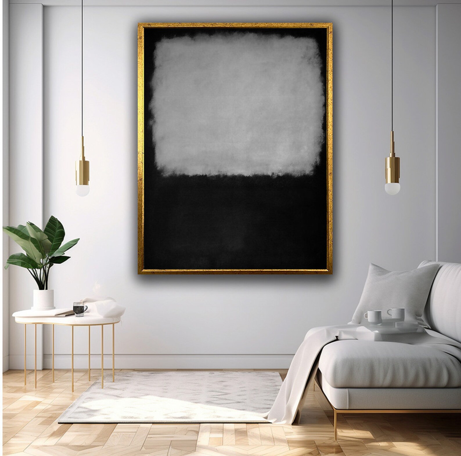 Mark Rothko Blalck Grey Canvas Wall Art, Mark Rothko Production, Modern ...