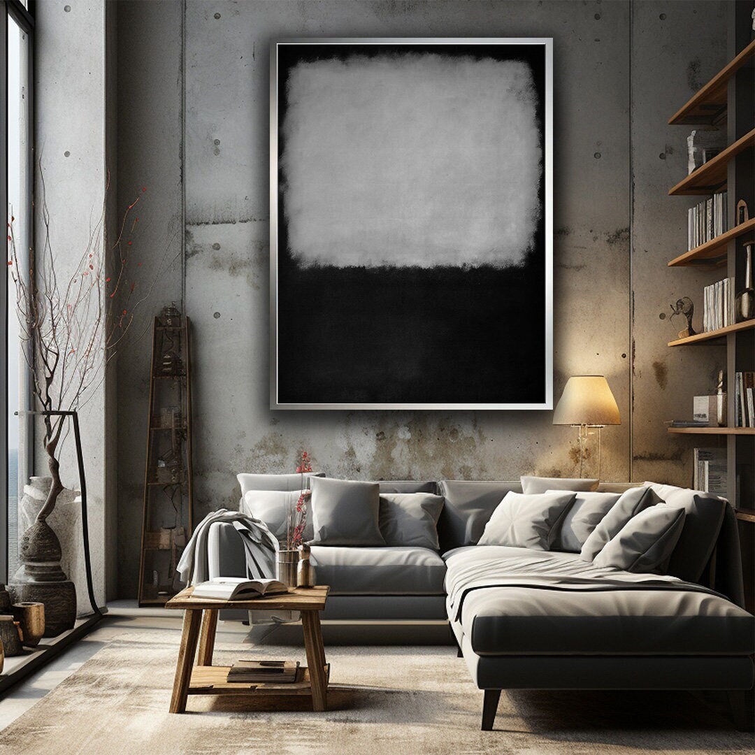 Mark Rothko Blalck Grey Canvas Wall Art, Mark Rothko Production, Modern ...
