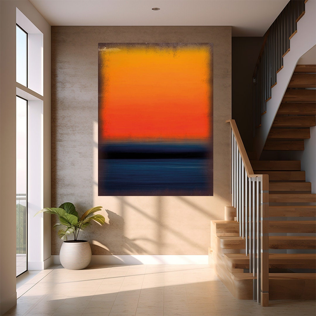 Mark Rothko Orange Blue Canvas Wall Art, Mark Rothko Production, Modern ...