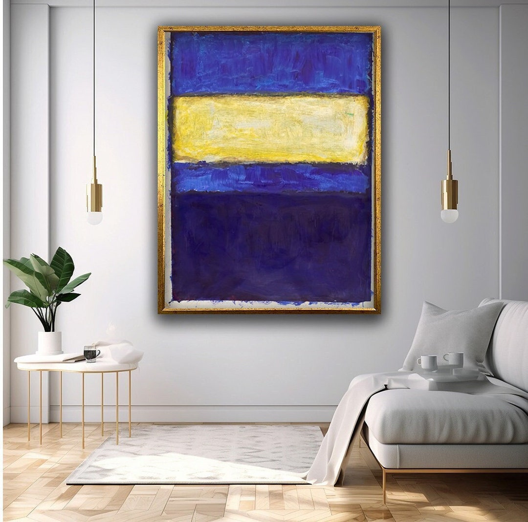 Mark Rothko Blue Yellow Canvas Wall Art, Mark Rothko Production, Modern ...