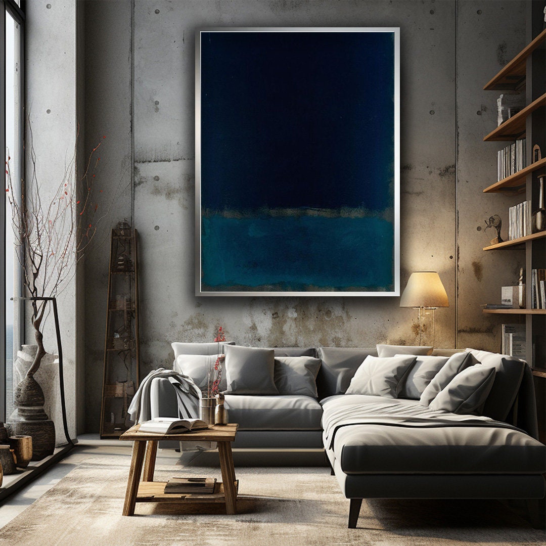 Mark Rothko Blue Canvas Wall Art, Mark Rothko Production, Modern Wall ...