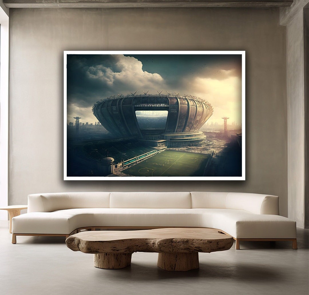 Surreal Stadium Canvas Print Art, Large Stadium Canvas Print Ready to ...