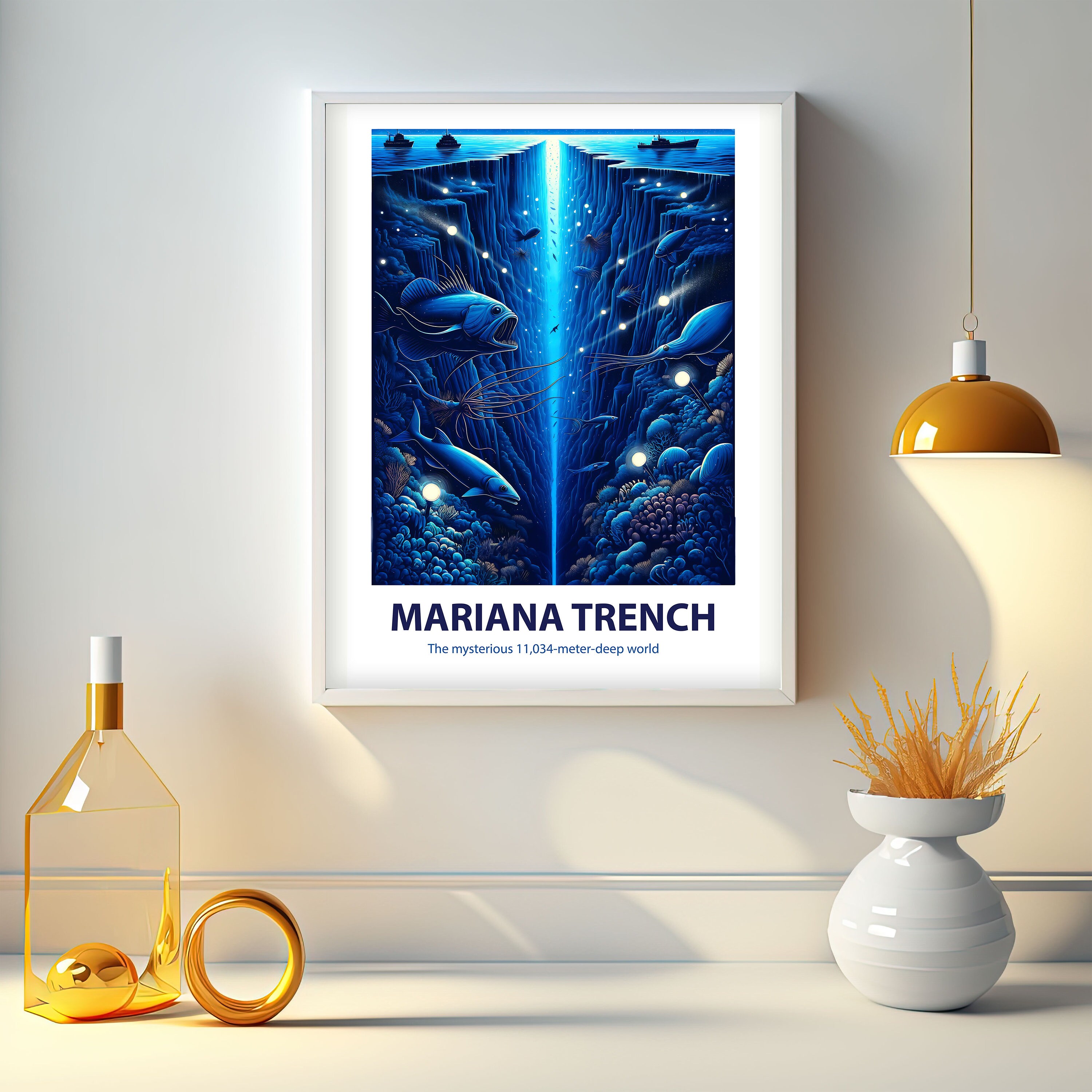 Mariana Trench Deep Sea Exploration Poster Ocean Science Wall Art ...