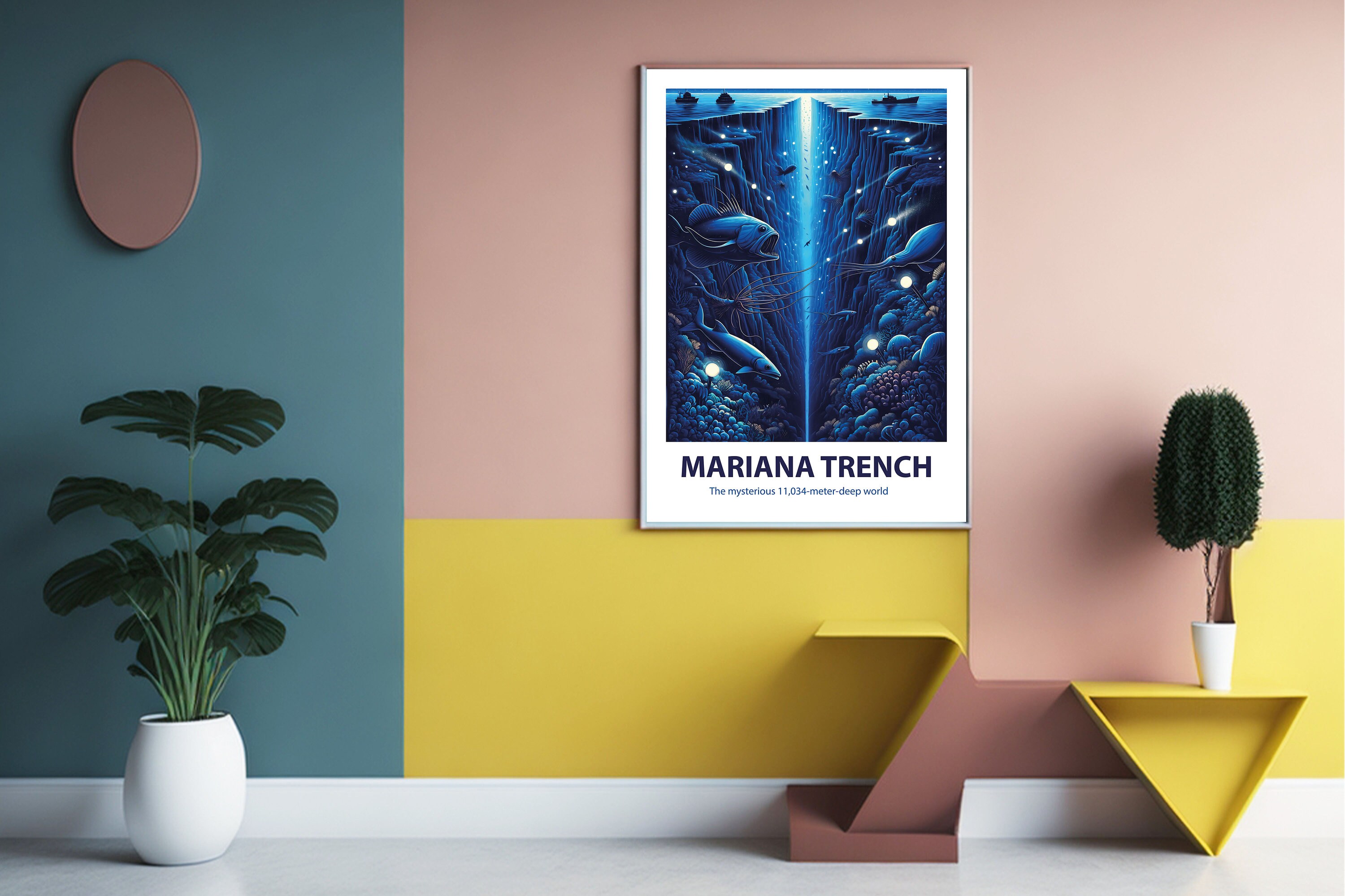 Mariana Trench Deep Sea Exploration Poster Ocean Science Wall Art ...