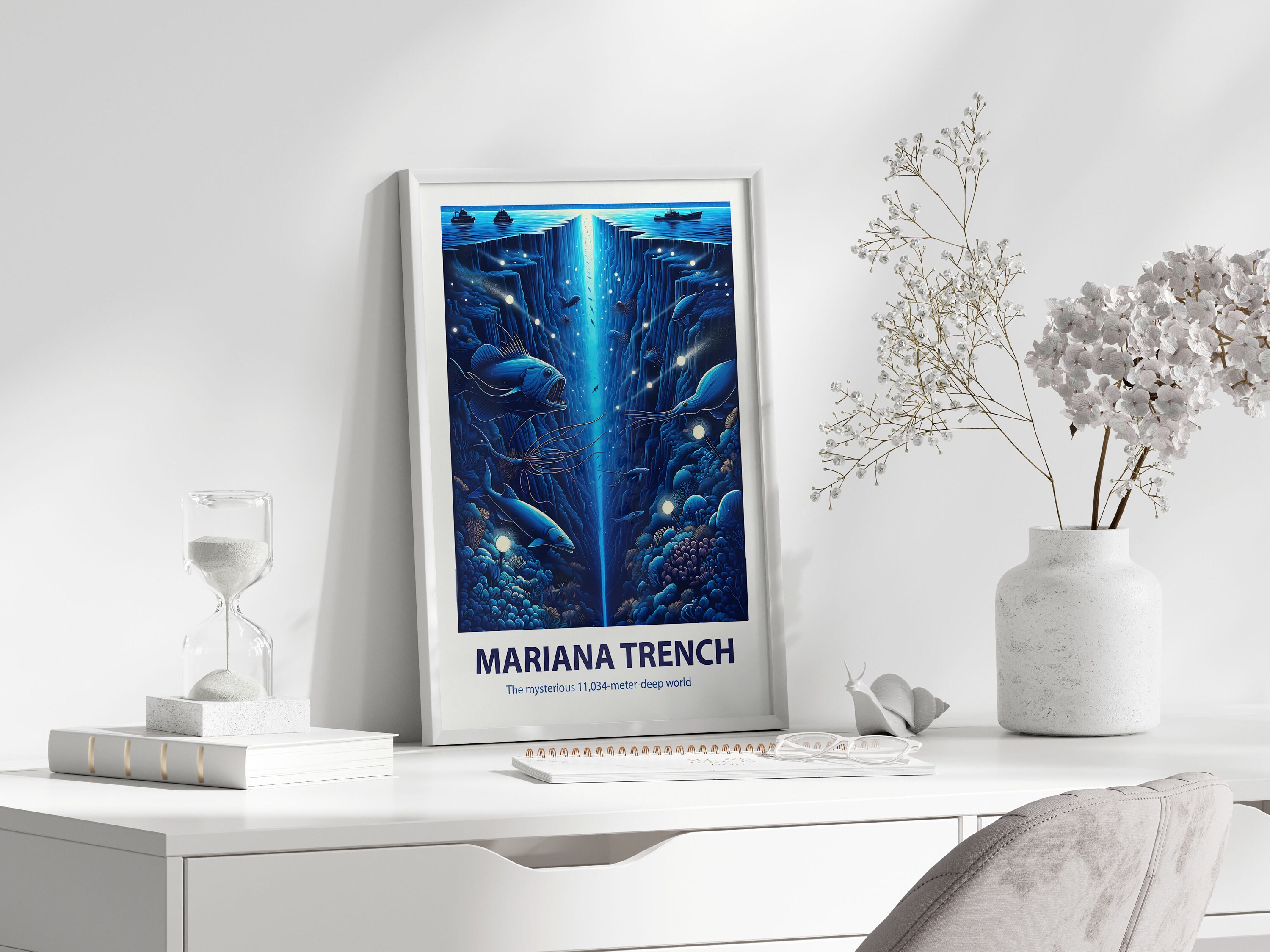 Mariana Trench Deep Sea Exploration Poster - Ocean Science Wall Art ...