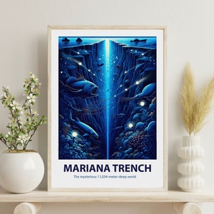Mariana Trench Deep Sea Exploration Poster Ocean Science Wall Art ...
