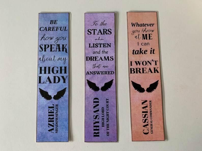 Rhysand, Azriel or Cassian Bookmark (A Court of Thorns and Roses Saga ...