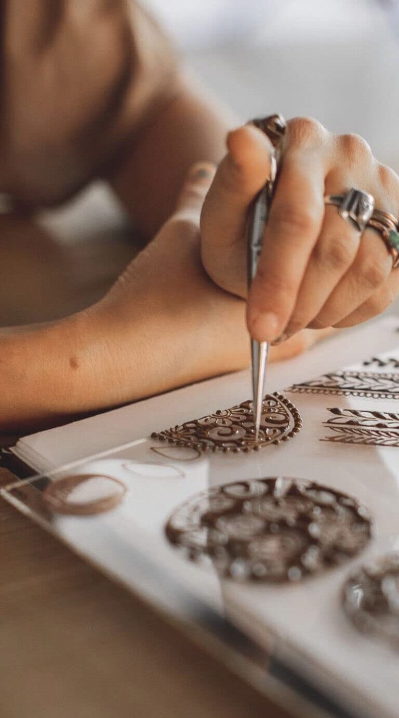 Reusable Henna Hand Acrylic Plastic Template for Homemade Henna ...