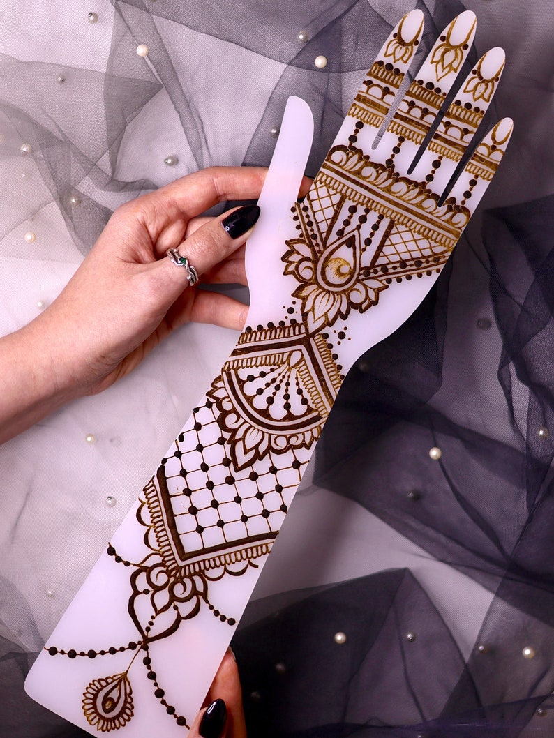 Reusable Henna Hand Acrylic Plastic Template for Homemade Henna ...