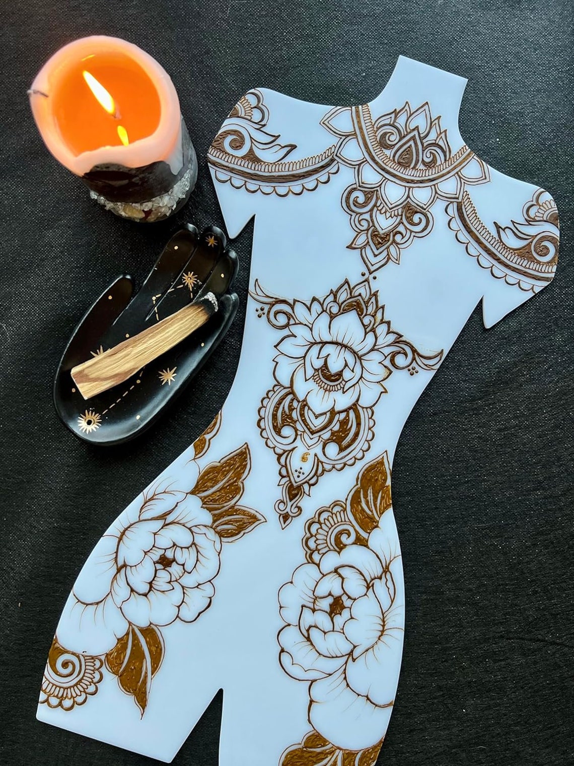 Reusable Henna Hand Acrylic Plastic Template for Homemade Henna ...