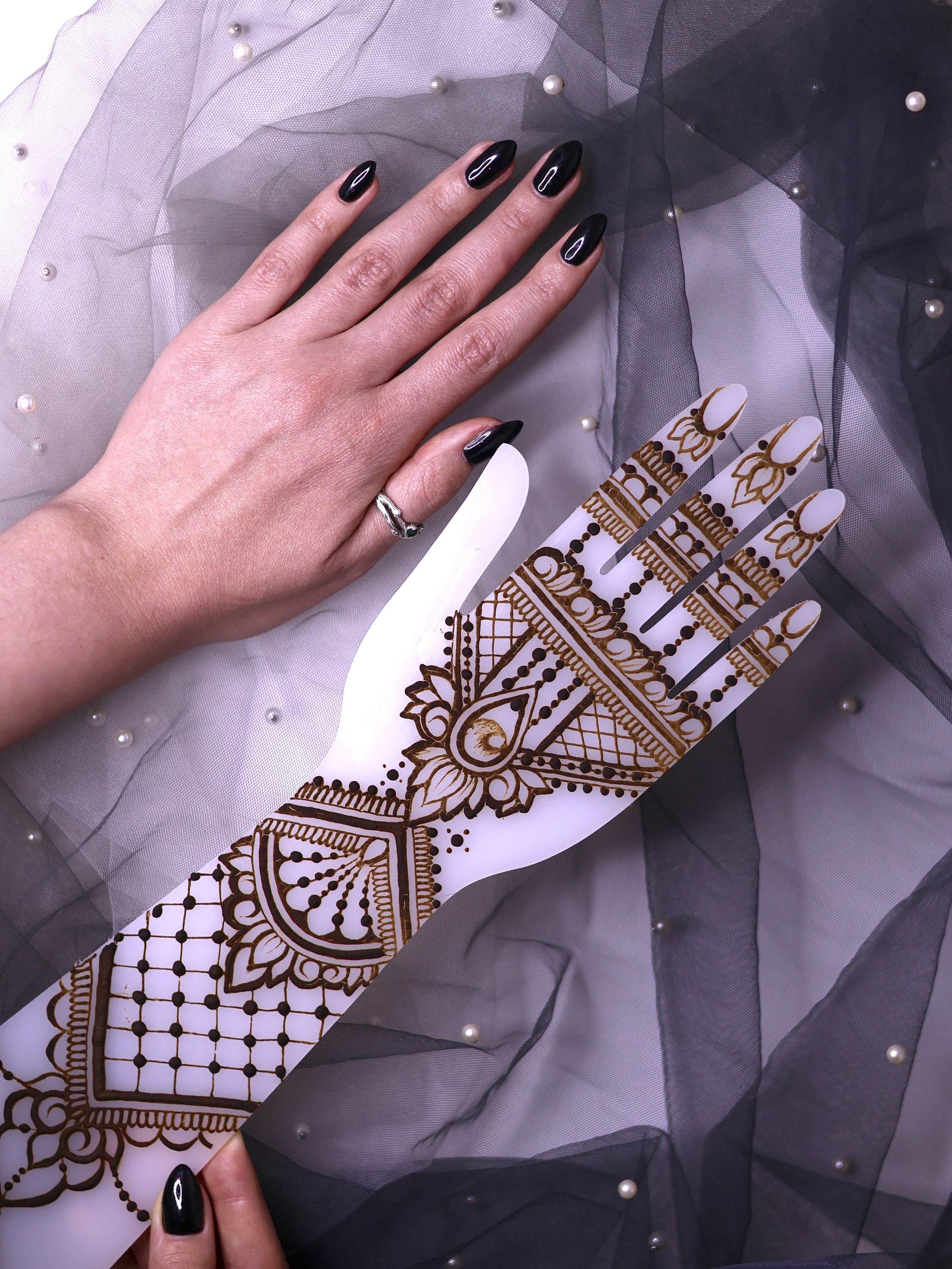 Reusable Henna Hand Acrylic Plastic Template for Homemade Henna ...