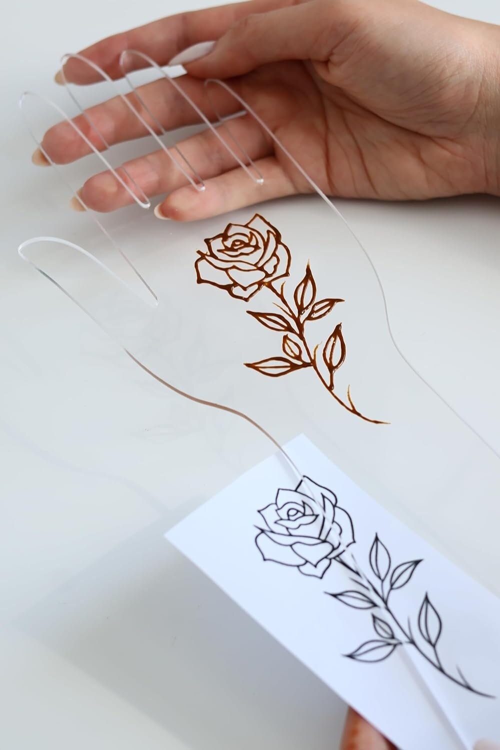 Reusable Henna Hand Acrylic Plastic Template for Homemade Henna ...