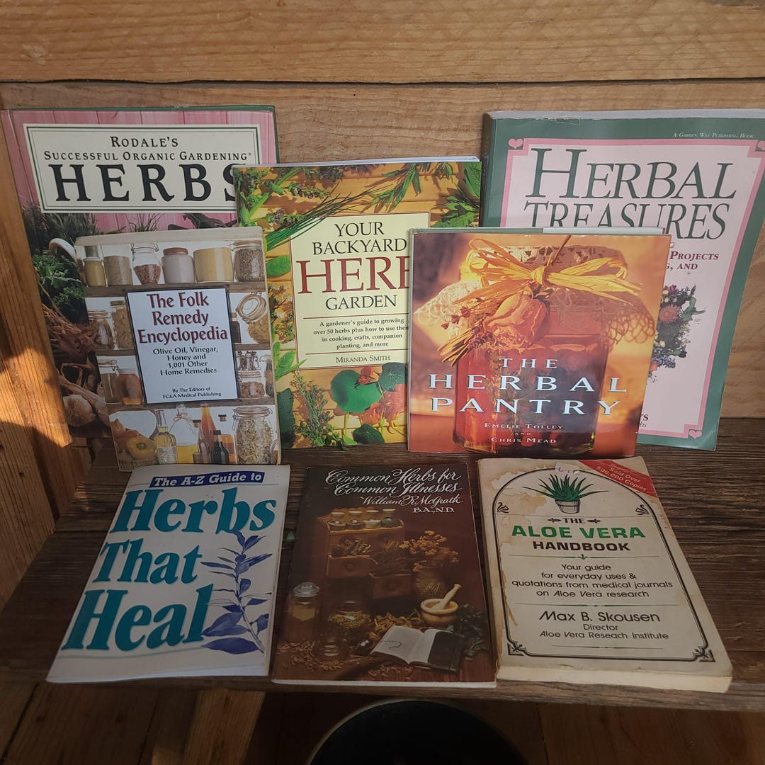 Lot of 8 HERB and Natural Healing Books- Vintage From the 1980s & 1990s ...