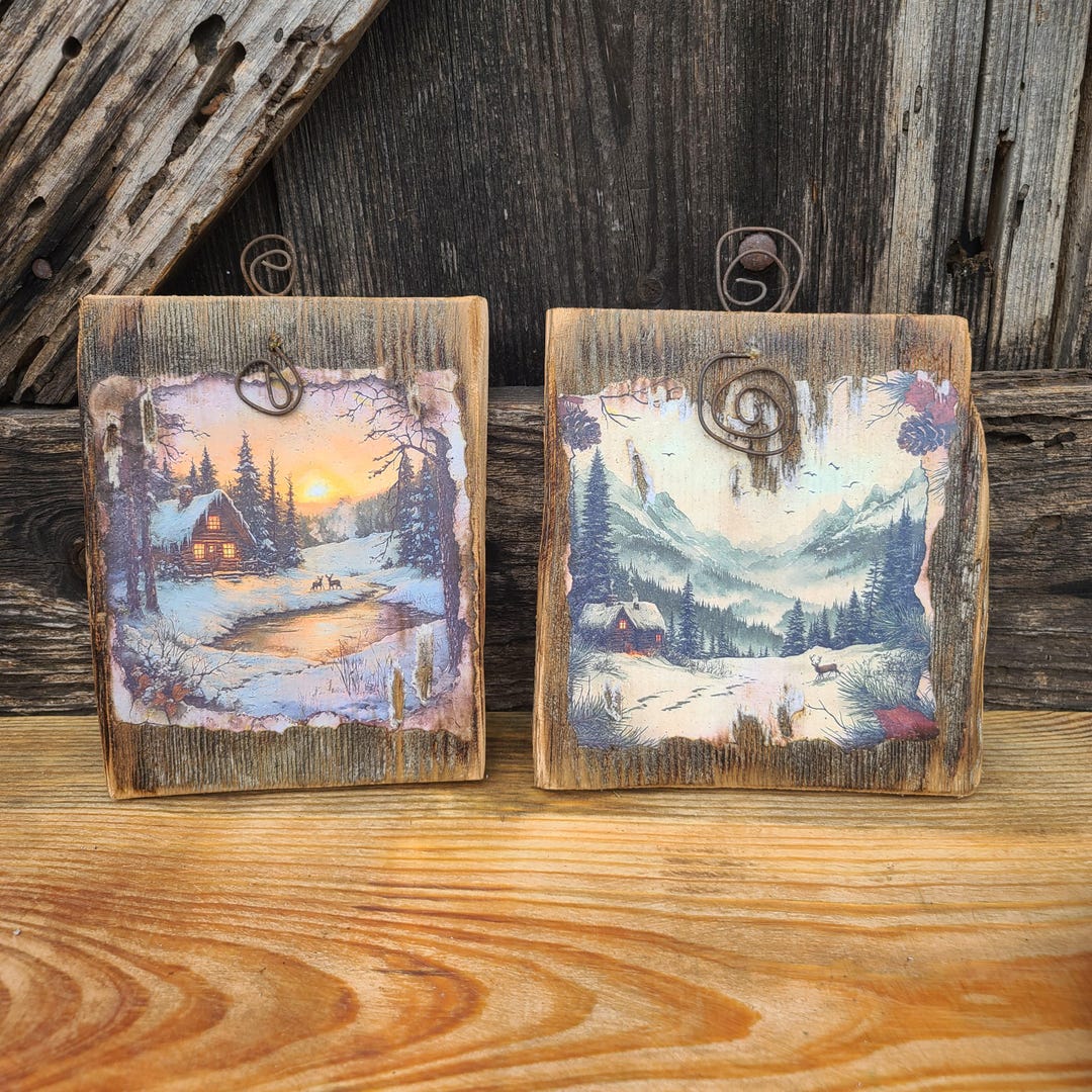 Set of 2! Handmade "primitive" Style Wooden Plaques- Made Out of ...