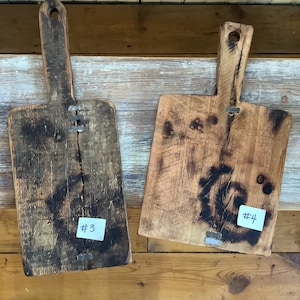 Primitive/rustic Hand-made Cutting Boards /charcuterie Boards Hard Wood ...