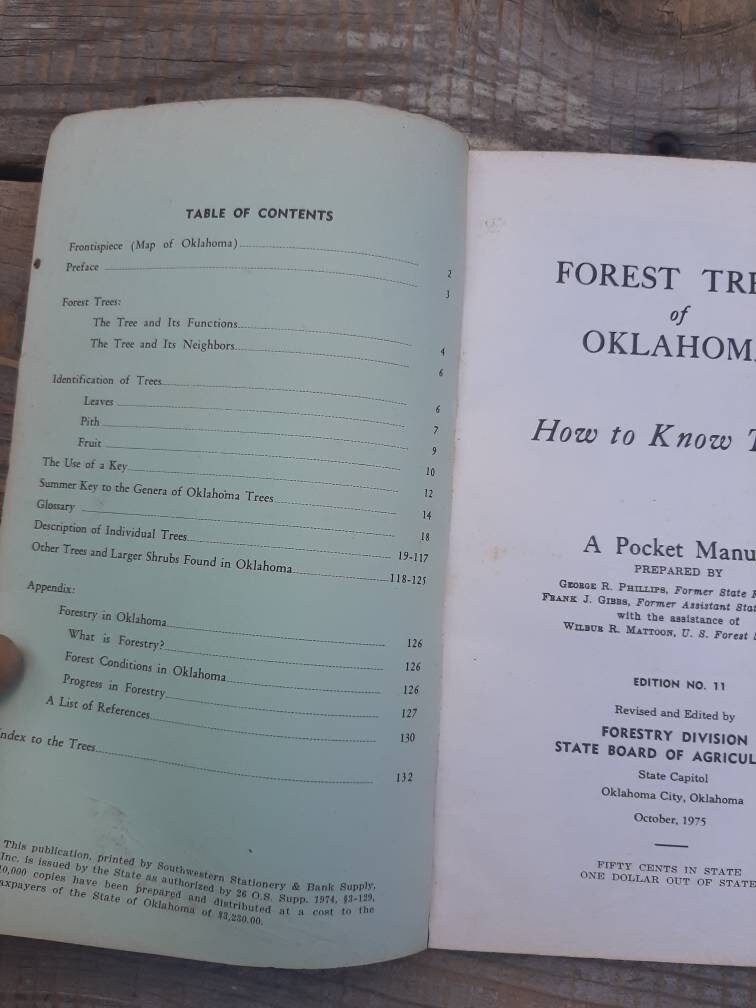 Forest Trees of Oklahoma How to Know Them October 1975 a - Etsy