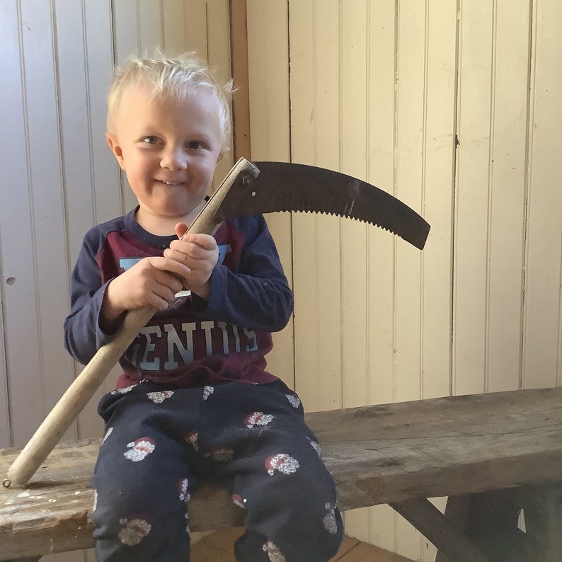 A Primitive Wooden Handle, Corn Sickle Garden Tool Rustic, Primitive ...