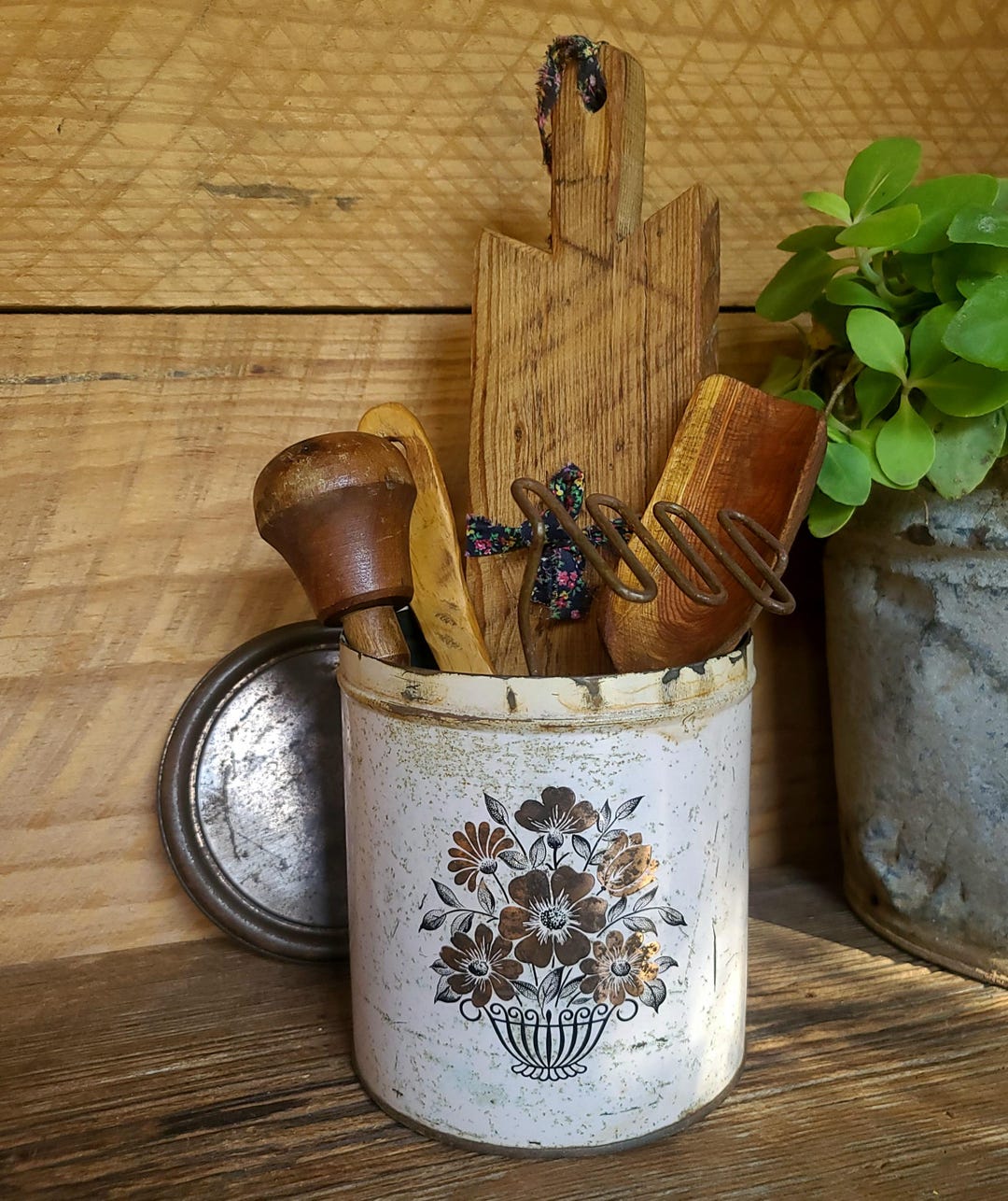 Primitive Style Vintage Kitchen Tin Display With primitives primitive ...