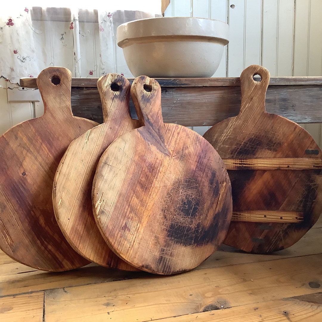 Primitive/rustic Hand-made Cutting Boards /round Charcuterie Boards ...