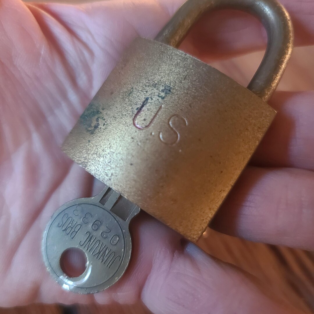 Vintage US Brass Pad Lock With Key- "american Usa" Brand Lock- Utility ...