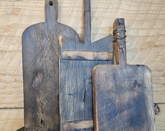 SET OF 3 OAK- Size Small- Hand-sized! Primitive/rustic Hand-made ...