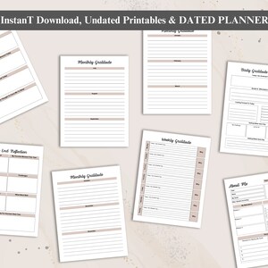 Gratitude Planner for Daily Reflection, Mindfulness Journal, Thankful ...