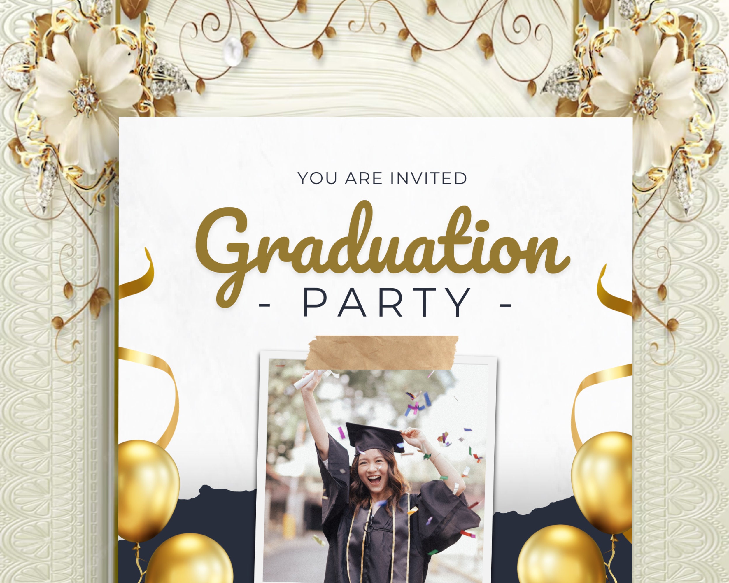 Graduation Bundle Templates, DIY Printable Kit, Grad Party Decor ...