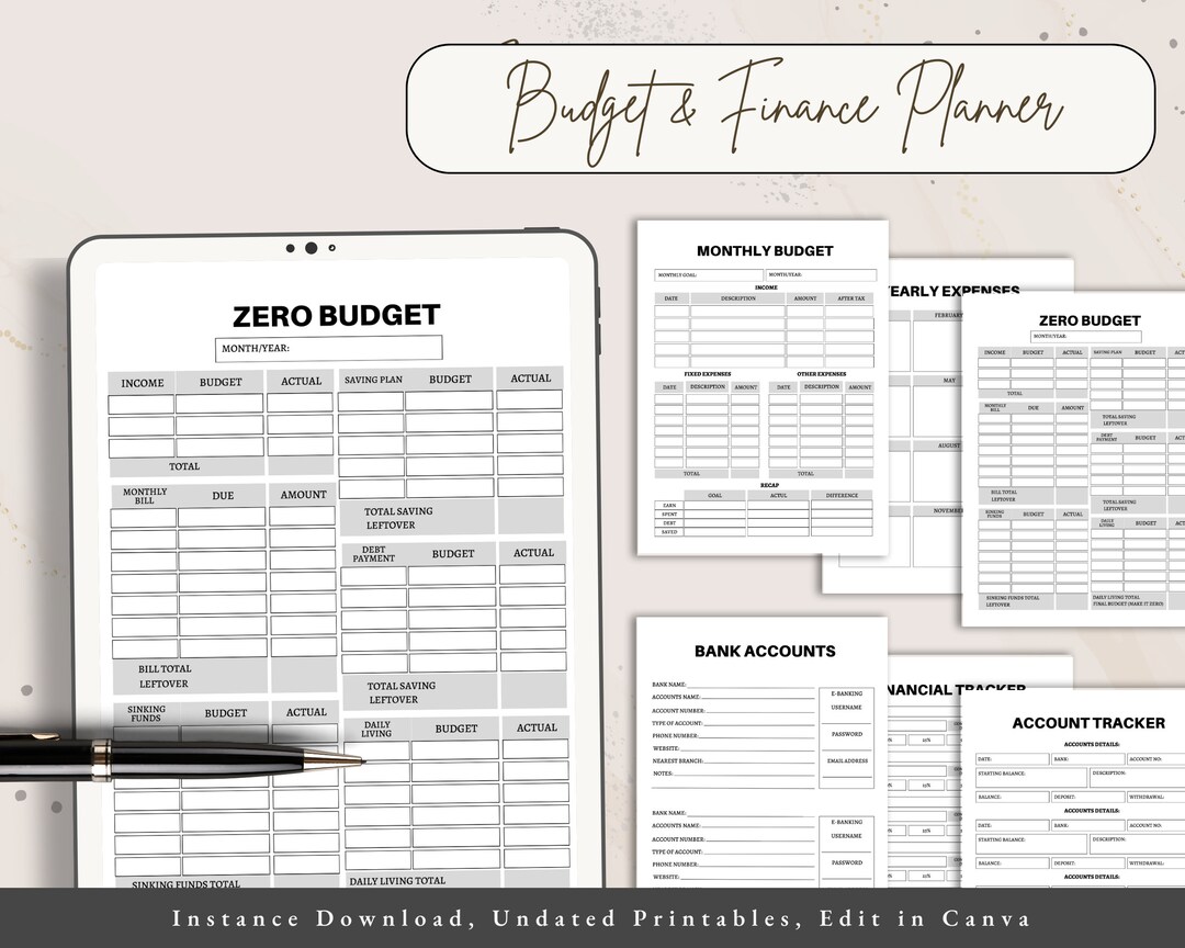 Budget and Finance Planner, Expense Tracker Notebook, Financial ...