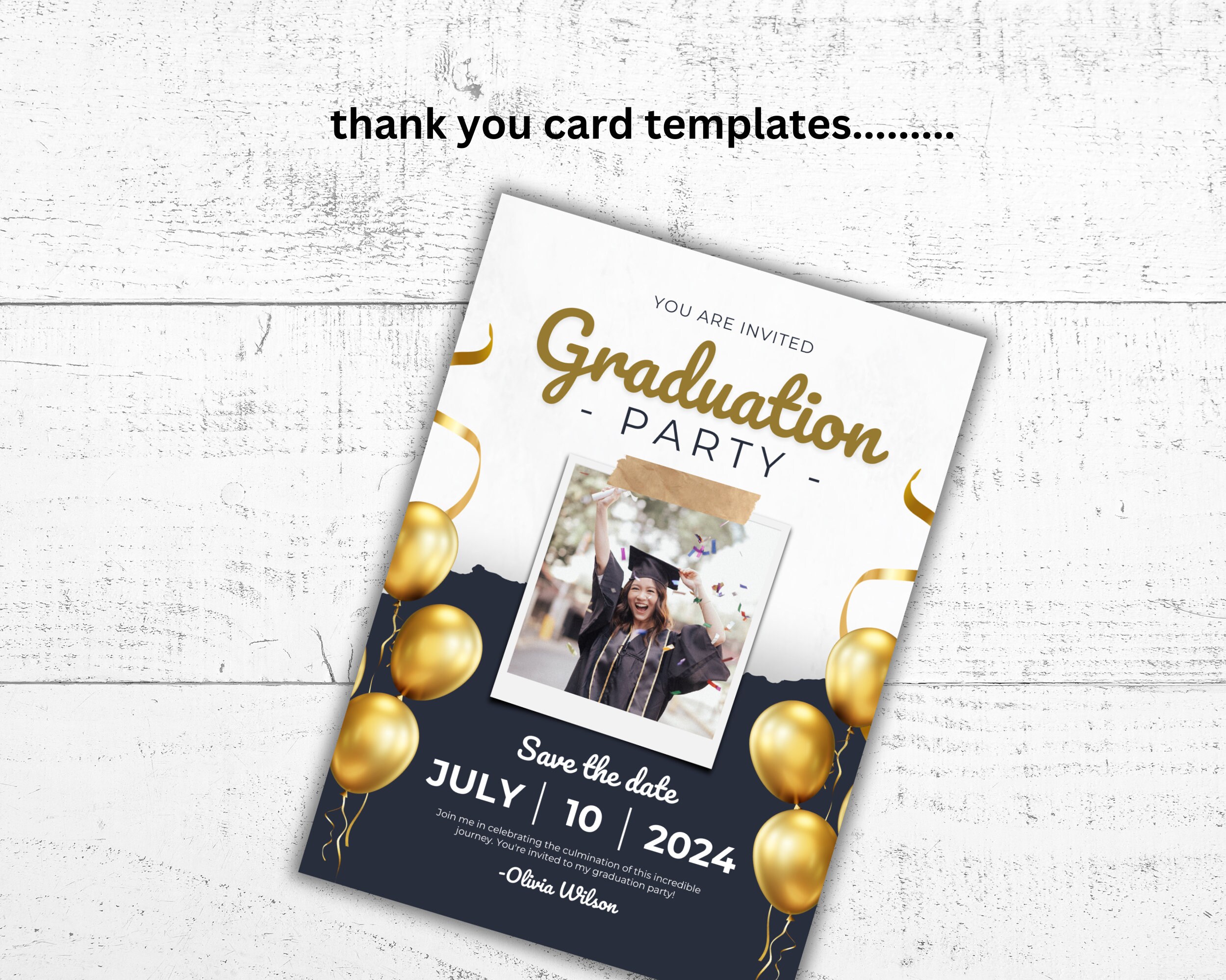 Graduation Bundle Templates, DIY Printable Kit, Grad Party Decor ...