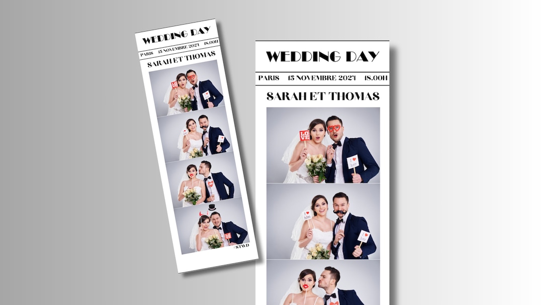 Wedding Photo Booth Template, Photobooth Template, 2x6, Photobooth ...