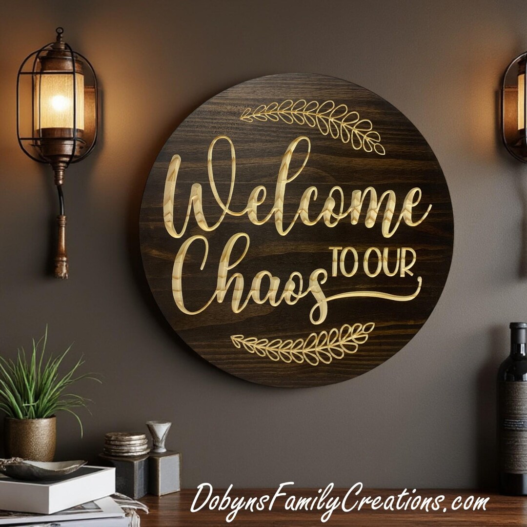 Welcome to Our Chaos Wood Sign Wall Art Home Wall Decor Home Decor ...