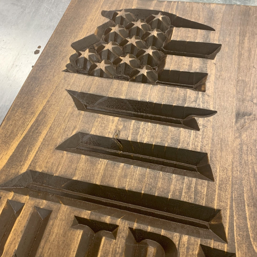 Trump Flag Vertical Engraved Sign - Etsy