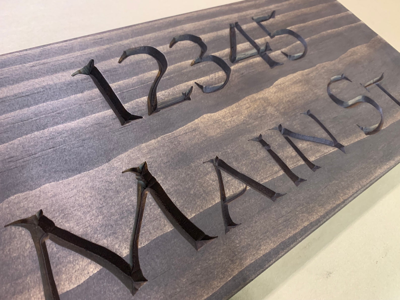 Personalized Text Engraved Wood Sign Stained Lettering Any Text Your ...