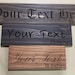 Personalized Text Engraved Wood Sign Stained Lettering Any Text Your ...
