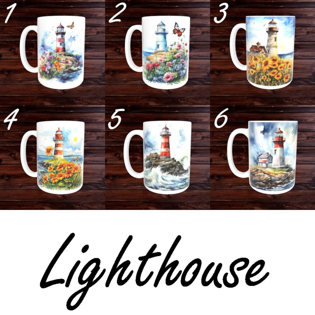 Lighthouse Coffee Mugs - Coffee Mug Gift - Skull Coffee Cup - Birthday ...