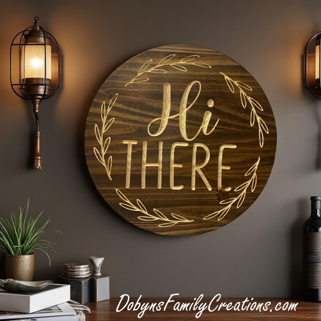 Hi There Wood Sign - Wall Art - Home Wall Decor - Gift for Her ...