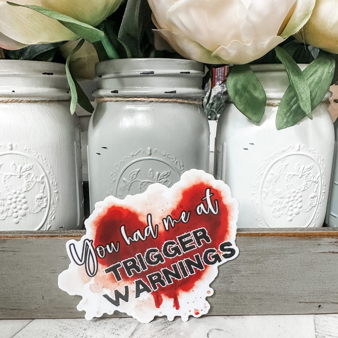 4 X 4 Vinyl Sticker You Had Me at Trigger Warnings - Etsy