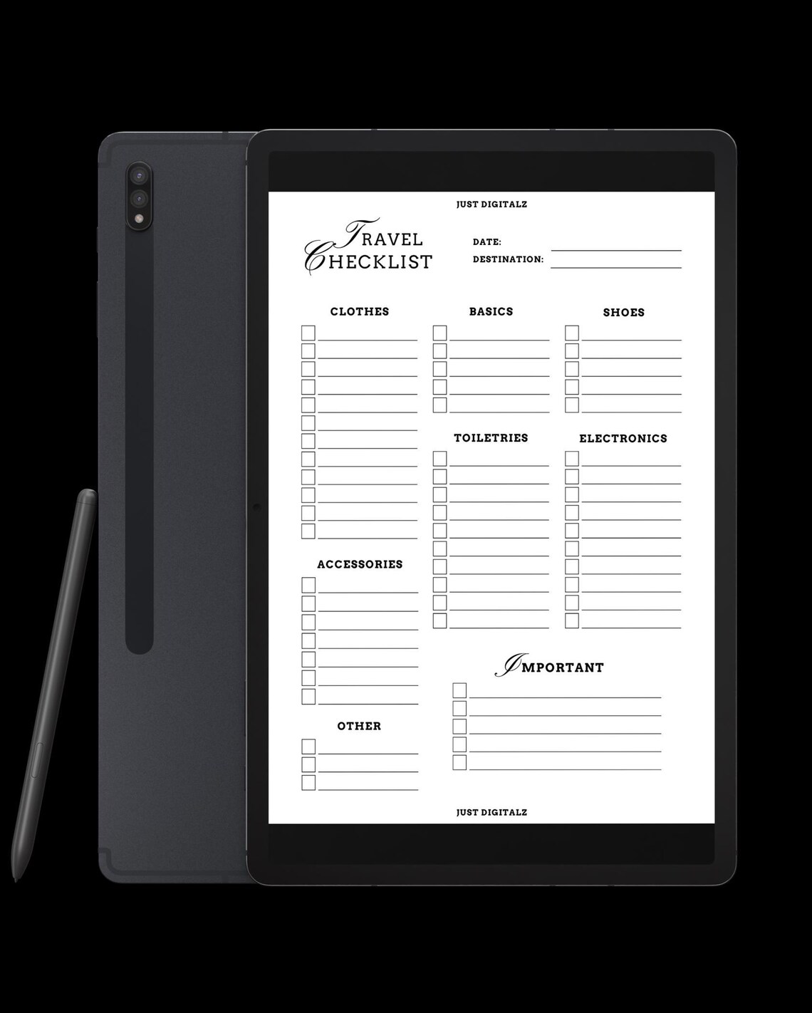 Ultimate Travel Checklist, Reusable, Printable, Instant Download ...
