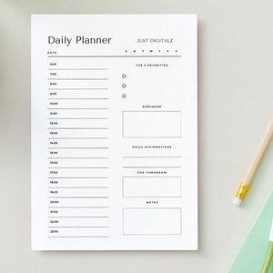 Smart Daily Planner, Reusable, Printable, Instant Download, Personal ...