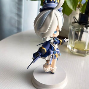 Genshin Furina Clay Figure, Cute Version of Furina, Hydro Slime ...