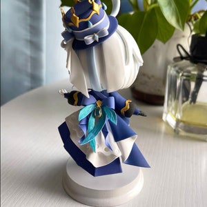 Genshin Furina Clay Figure, Cute Version of Furina, Hydro Slime ...