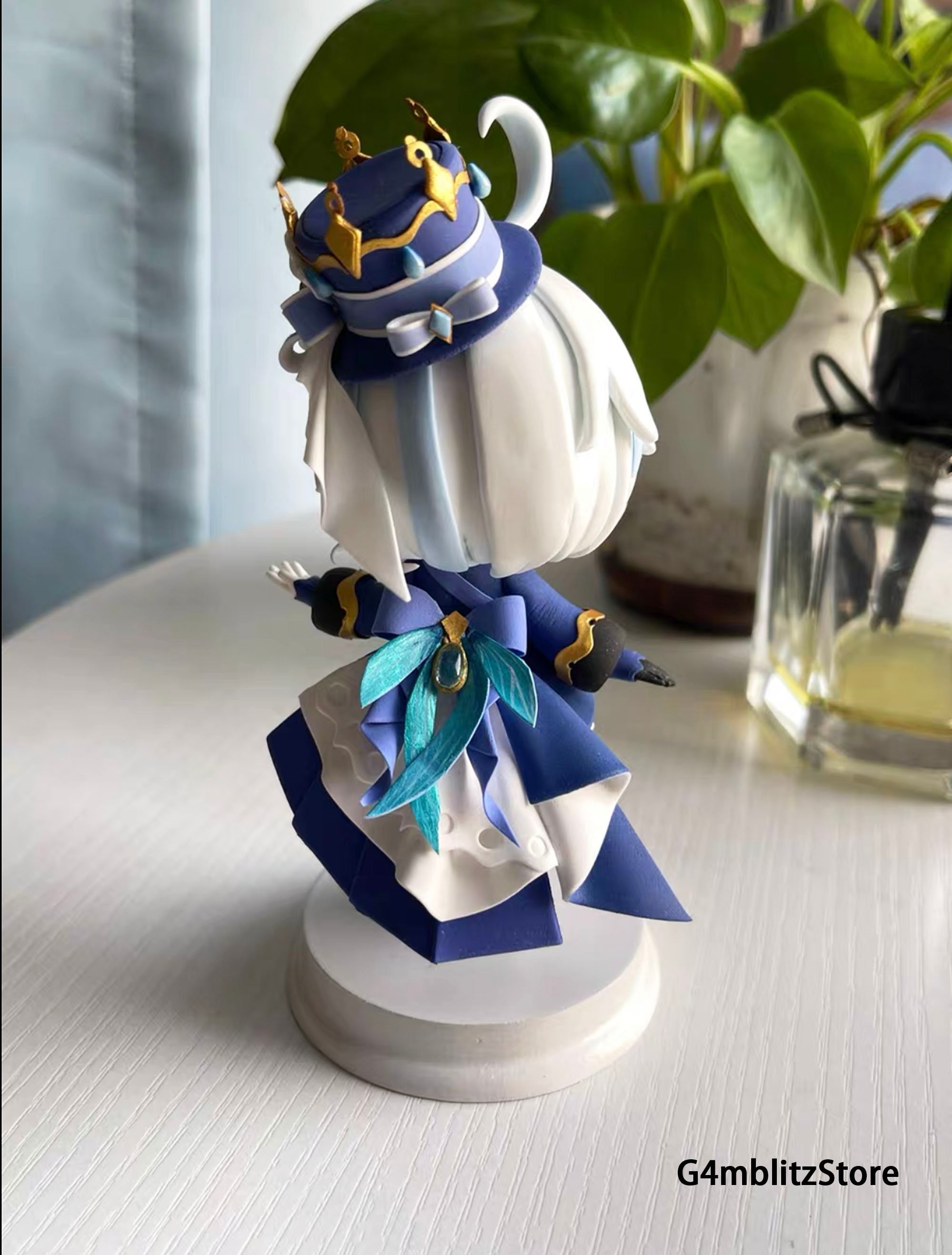 Genshin Furina Clay Figure, Cute Version of Furina, Hydro Slime ...