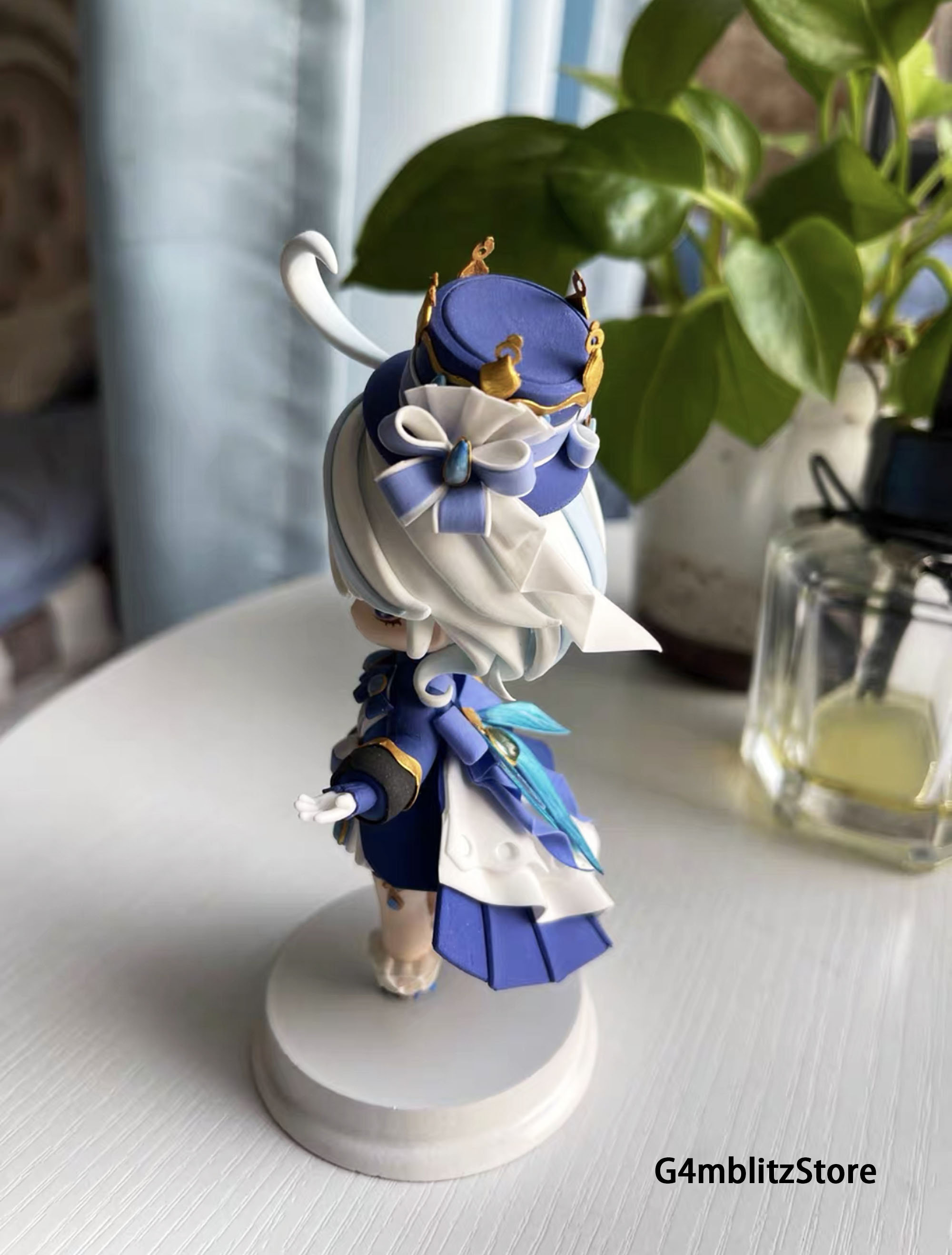 Genshin Furina Clay Figure, Cute Version of Furina, Hydro Slime ...