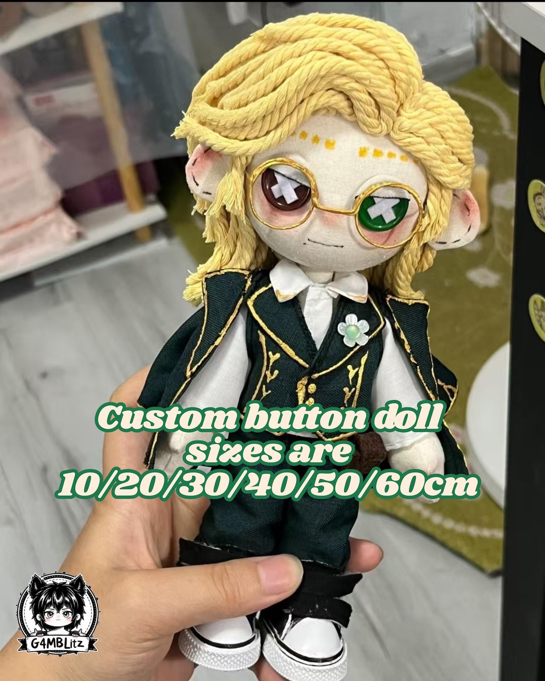 Customized Plush Dolls, Customized Button Eye Dolls, Handmade Dolls ...